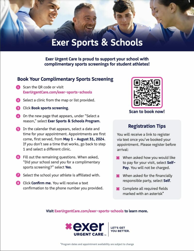 FREE Sports Physicals at EXER Urgent Care NOW - Wiseburn Da Vinci Athletics