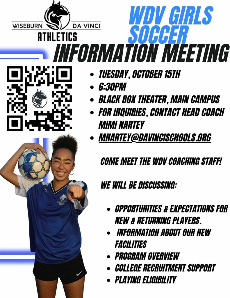 WDV Girls Soccer Information Meeting and Tryouts - Wiseburn Da Vinci ...